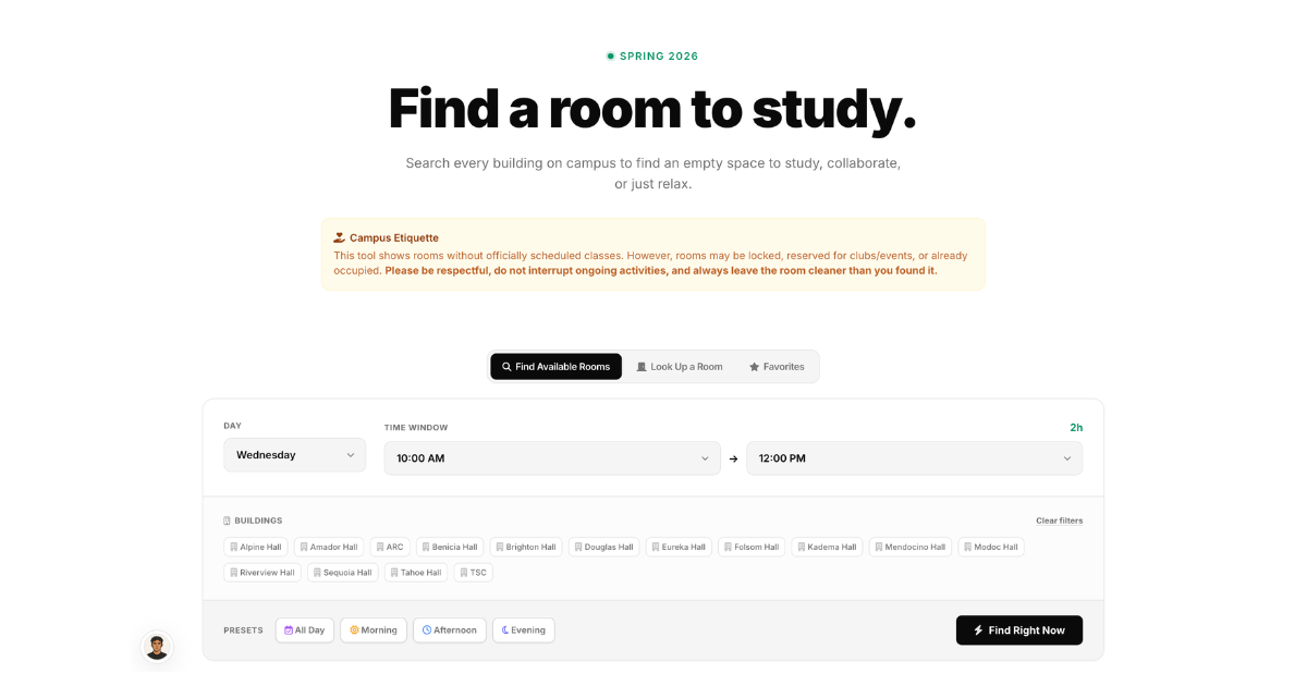 CSUSRooms | Find a Study Space